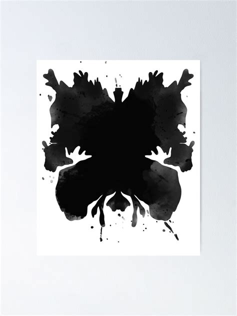 Rorschach Ink Blot Test Black Poster For Sale By Faiiryliite Redbubble