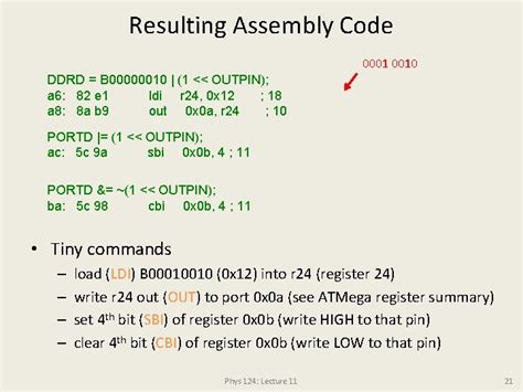 physics 124 lecture 11 assembly language and arduino