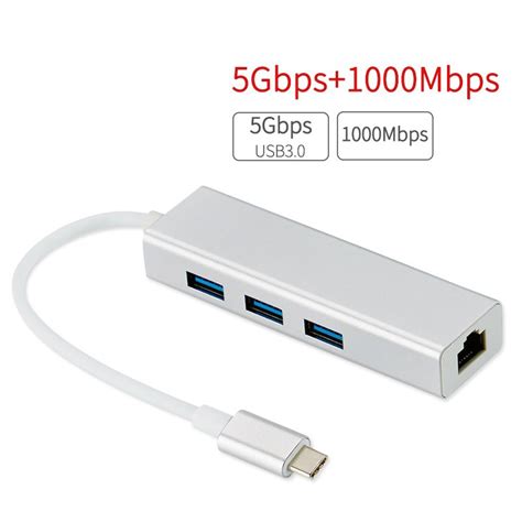 USB Type C To LAN RJ Ethernet HUB USB Gigabit Mbps For Windows MAC Shopee Singapore