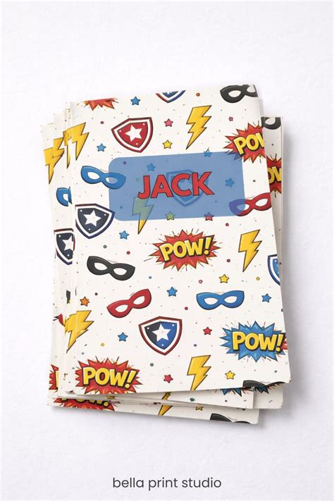 Superhero Party Favor Printable Canva Editable Template Digital