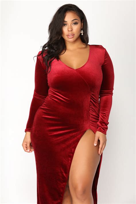 Love Sex Magic Velvet Dress Wine Fashion Nova