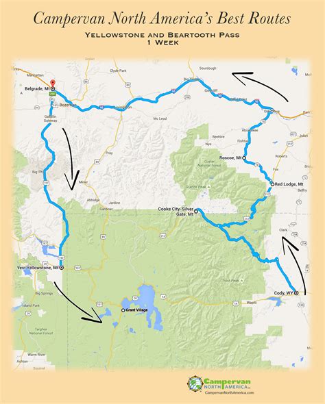 Campervan Touring Yellowstone And Beartooth Pass Campervan North