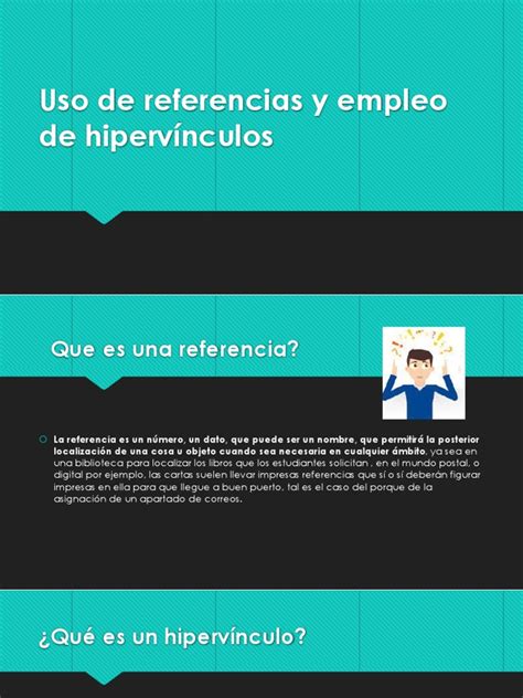 Uso De Referencias Y Empleo De Hipervínculos Descargar Gratis Pdf