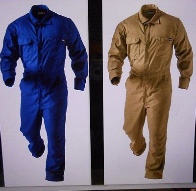 New Tecgen Select 55oz Deluxe Flame Resistant Fr Coverall Khaki Blue