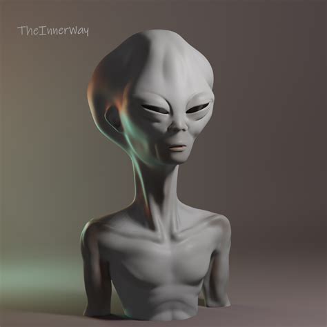 👽 Grey Alien 灰色のエイリアン・ Stl File For 3d Printing・cults