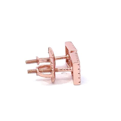 Rico 925 Cz Rose Gold Iced Out Earrings 9219295 Watches
