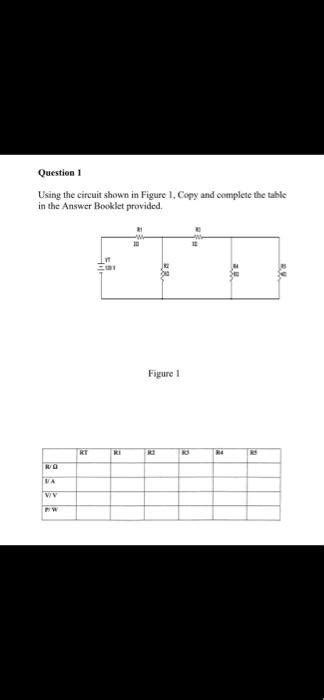 Question 1 Using The Circuit Shown In Figure 1 Copy Chegg Com