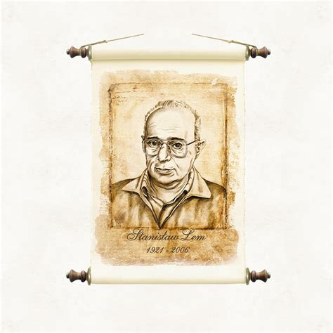 Portret Stanisław Lem Pergamena