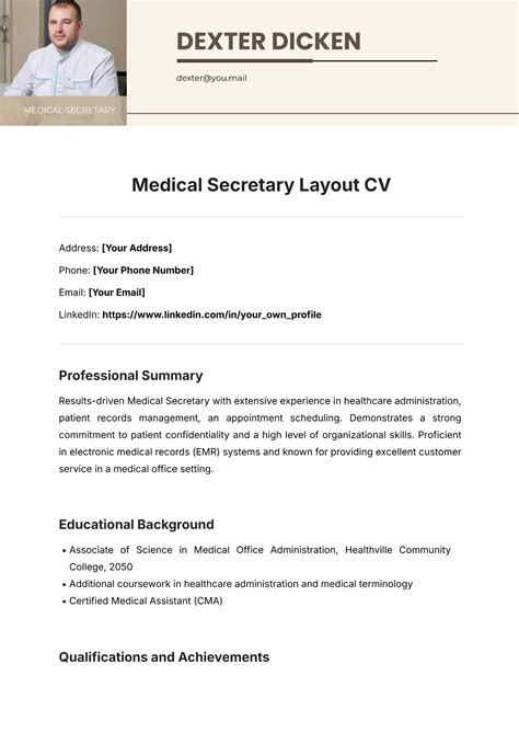 Free Medical Cv Templates To Edit Online And Download Free Medical Cv Templates To Edit Online And Download