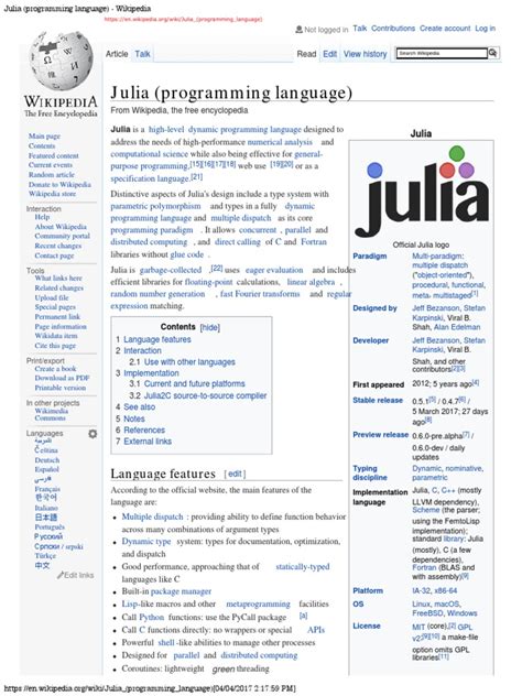0000julia Programming Language Wikipedia Pdf Programming