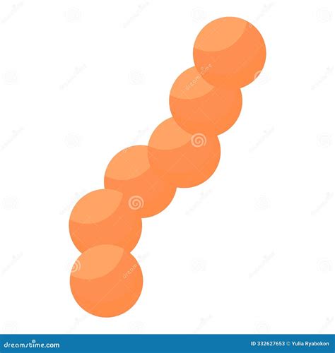 Streptococcus Pneumoniae Bacteria Forming A Chain Stock Illustration Illustration Of