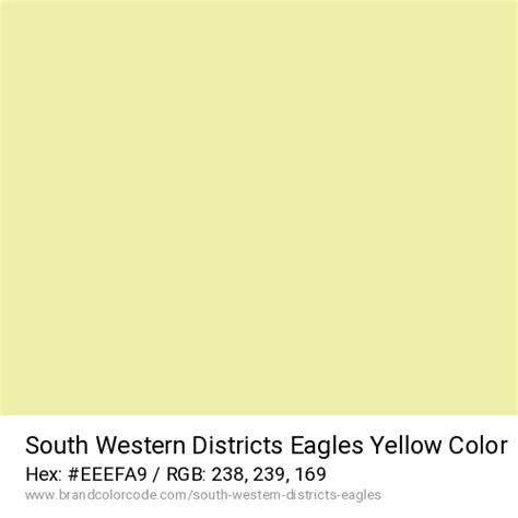 South Western Districts Eagles Brand Color Codes