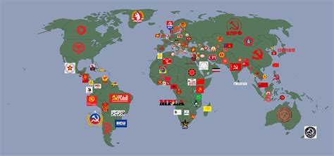 Communist Parties Around The World Mapporn