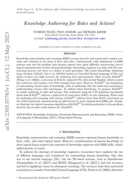 pdf knowledge authoring for rules and actions