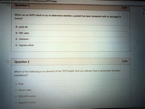 What Can An Idps Check To Try To Determine Whether A Packet Has Been