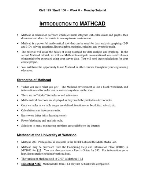 Mathcad For Civil Engineering Pdf Sine Trigonometric Functions