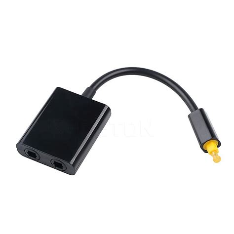 digital spdif optical audio splitter adapter 2 way toslink splitter