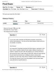 Final Exam CISC O Fall Big Data Architectures Pdf Final Exam