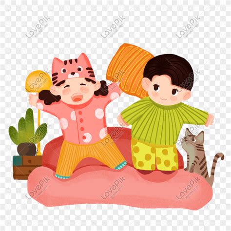 발렌타인 데이 손으로 그려진 만화 캐릭터 Png 소재 Png 일러스트 무료 다운로드 Lovepik
