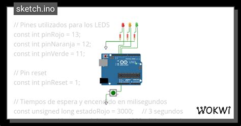 practica 1 semaforo wokwi esp32 stm32 arduino simulator