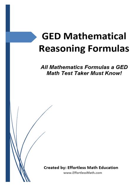 Ged Mathematical Reasoning Formulas Pdf Area Triangle