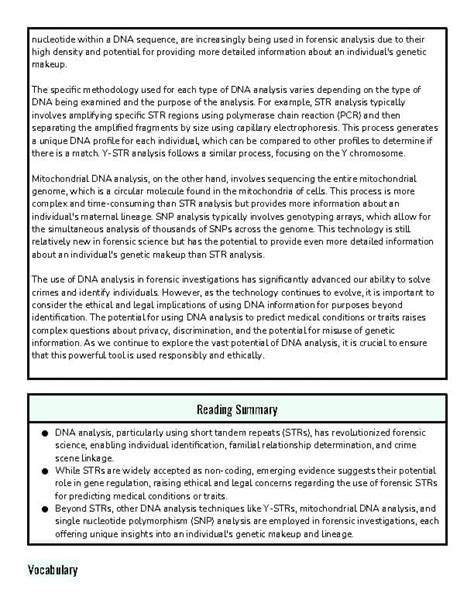 Dna Analysis Methodologies Forensic Science One Day Lesson Tpt