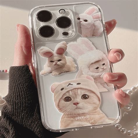 아이폰 갤럭시 핸드폰 케이스 토끼 고먐미 젤하드 케이스 에이블리
