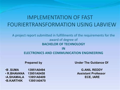 Fft Using Labview Ppt