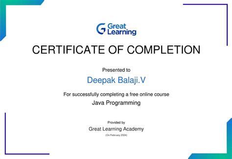 Deepak Balaji On Linkedin Java Greatlearning Continuouslearning