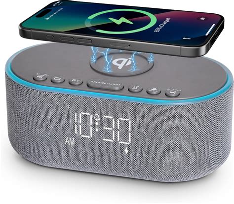 Odokee Wireless Charging Alarm Clock Radio Qi Certified