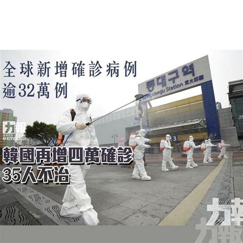 全球新增確診病例逾32萬例 韓國再增四萬確診 35人不治 澳門力報官網