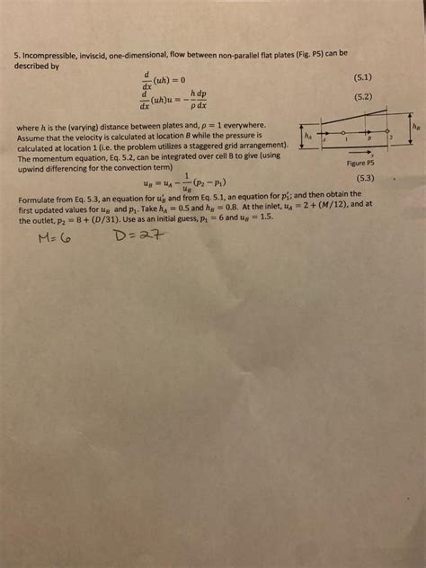 5 Incompressible Inviscid One Dimensional Flow