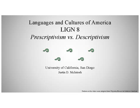 Lign 8 Lecture Notes Prescriptivism Vs Descriptivism Studocu