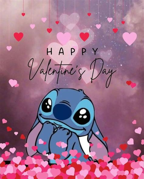 Stitch Coloring Pages Valentines Day