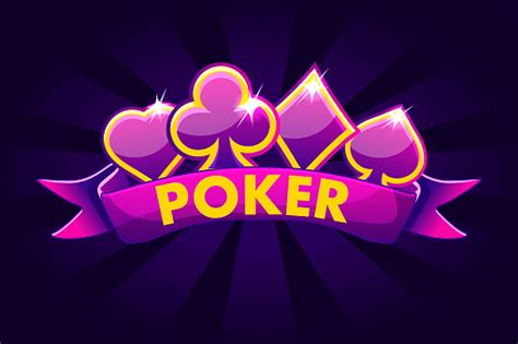 복권 또는 카지노에 대 한 포커 배너 배경 리본과 게임 카드 표지판 슬롯 도박 아이콘 4가지 개체에 대한 스톡 벡터 아트 및