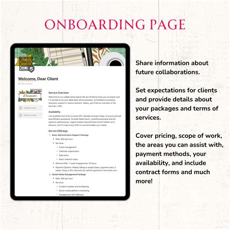 Virtual Assistant Notion Client Portal Customer Support Virtual