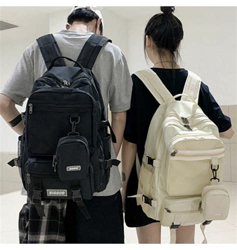 W8c689d 남여공용 빅사이즈 백팩 파우치포함 캐주얼백팩 2색 메신저백 힙색 슬링백 여성가방 여성백팩 티몬