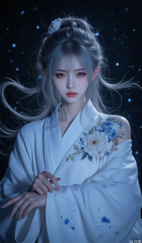 1girl Ayaka Genshin Impact Sexy Elegant Dynamic Action12