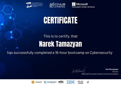 Thanks Cyhub Armenia For The Informative Training Narek Tamazyan