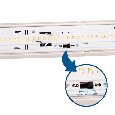 Tri Proof CCT LED Batten Light With Motion Sensor 150cm 56W