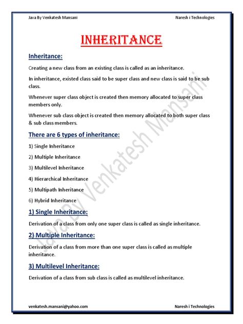 inheritance pdf inheritance object oriented programming constructor object oriented