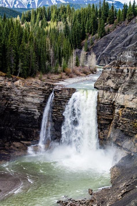Different Views Of Ram Falls Ram Falls Provincial Park Alberta Canada