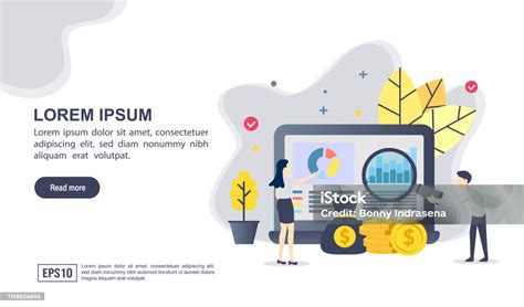 캐릭터와 금융의 벡터 일러스트 레이 션 개념입니다 배너 전단지 승진 마케팅 자료 온라인 광고 비즈니스 프리 젠 테이 션을 위한