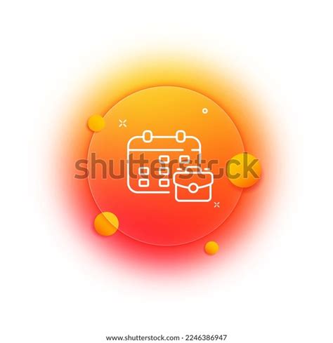 Calendar Briefcase Line Icon Work Life Stock Vector Royalty Free
