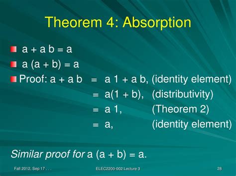 Ppt Elec 2200 002 Digital Logic Circuits Fall 2012 Boolean Algebra