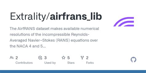 Github Extralityairfranslib The Airfrans Dataset Makes Available Numerical Resolutions Of