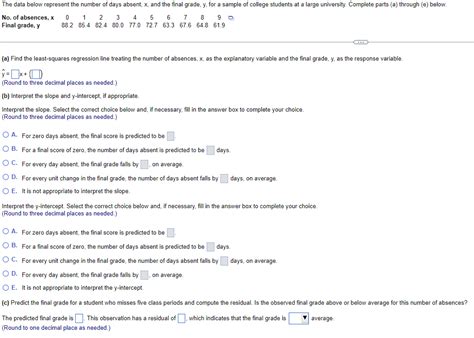 Solved A Find The Least Squares Regression Line Treating Chegg