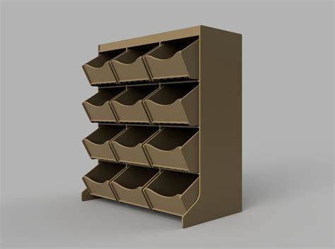 Template Storage Bin Organizer With 12 Drawers Laser Cut Cnc Template 3mm Material Thickness