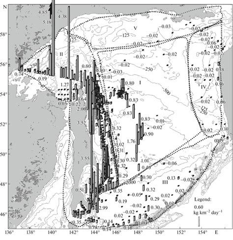 Distribution Of Methane Fluxes Kg Km 2 Day 1 Bars And Numbers At Download Scientific