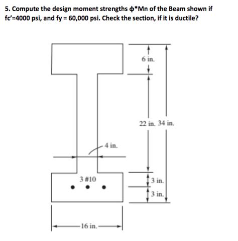 Solved 5 Compute The Design Moment Strengths ϕ∗mn Of The